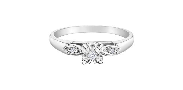 White Gold Natural Diamond Engagement Ring — Bogart's Jewellers