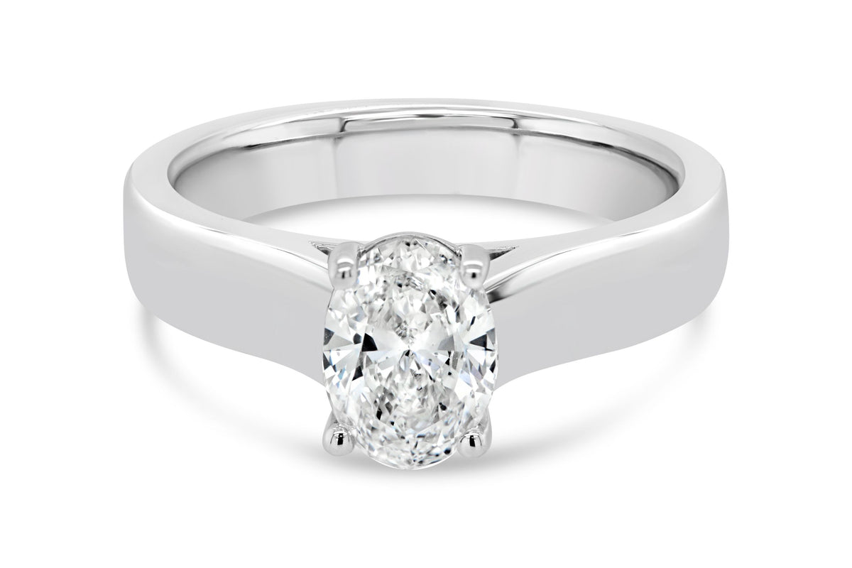 1.00CT Diamond Oval Engagement Ring — Bogart's Jewellers