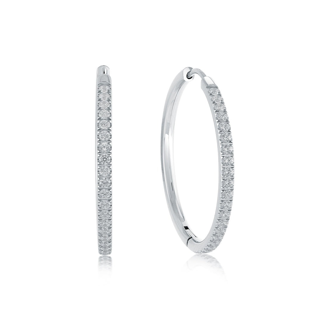 Italgem Stainless Steel Eternity Hoop Earrings — Bogart's Jewellers