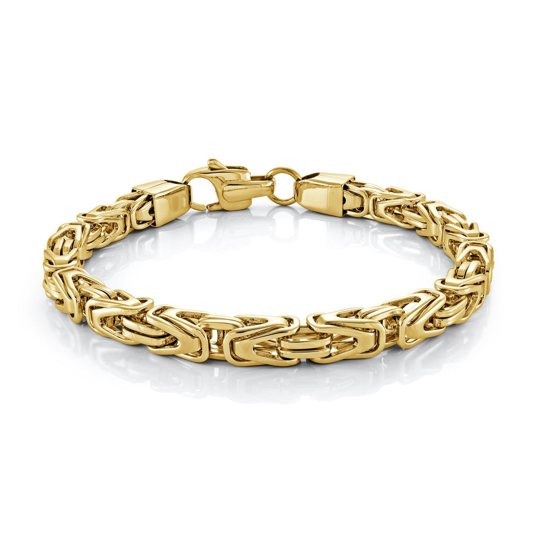 Italgem Stainless Steel Yellow Men's King Link Bracelet — Bogart's ...