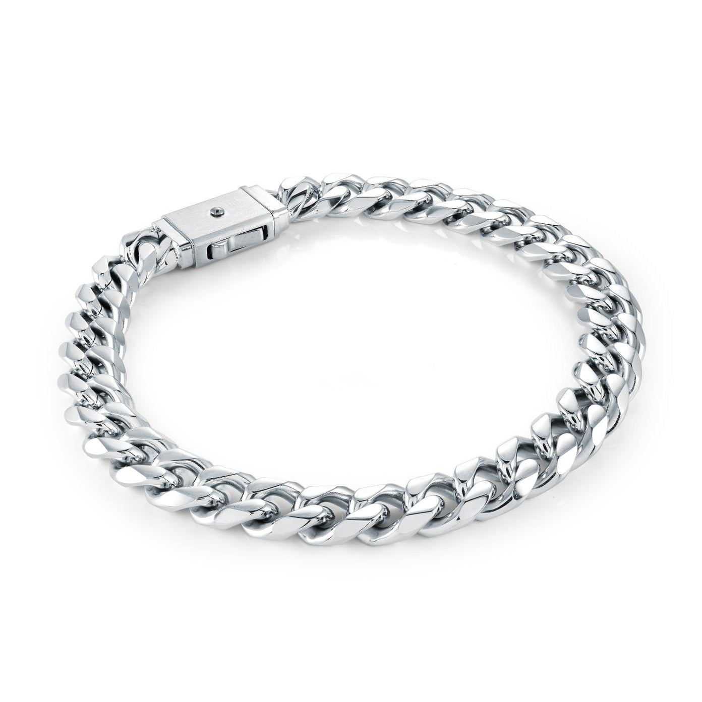 Italgem Stainless Steel 8MM Curb Bracelet — Bogart's Jewellers