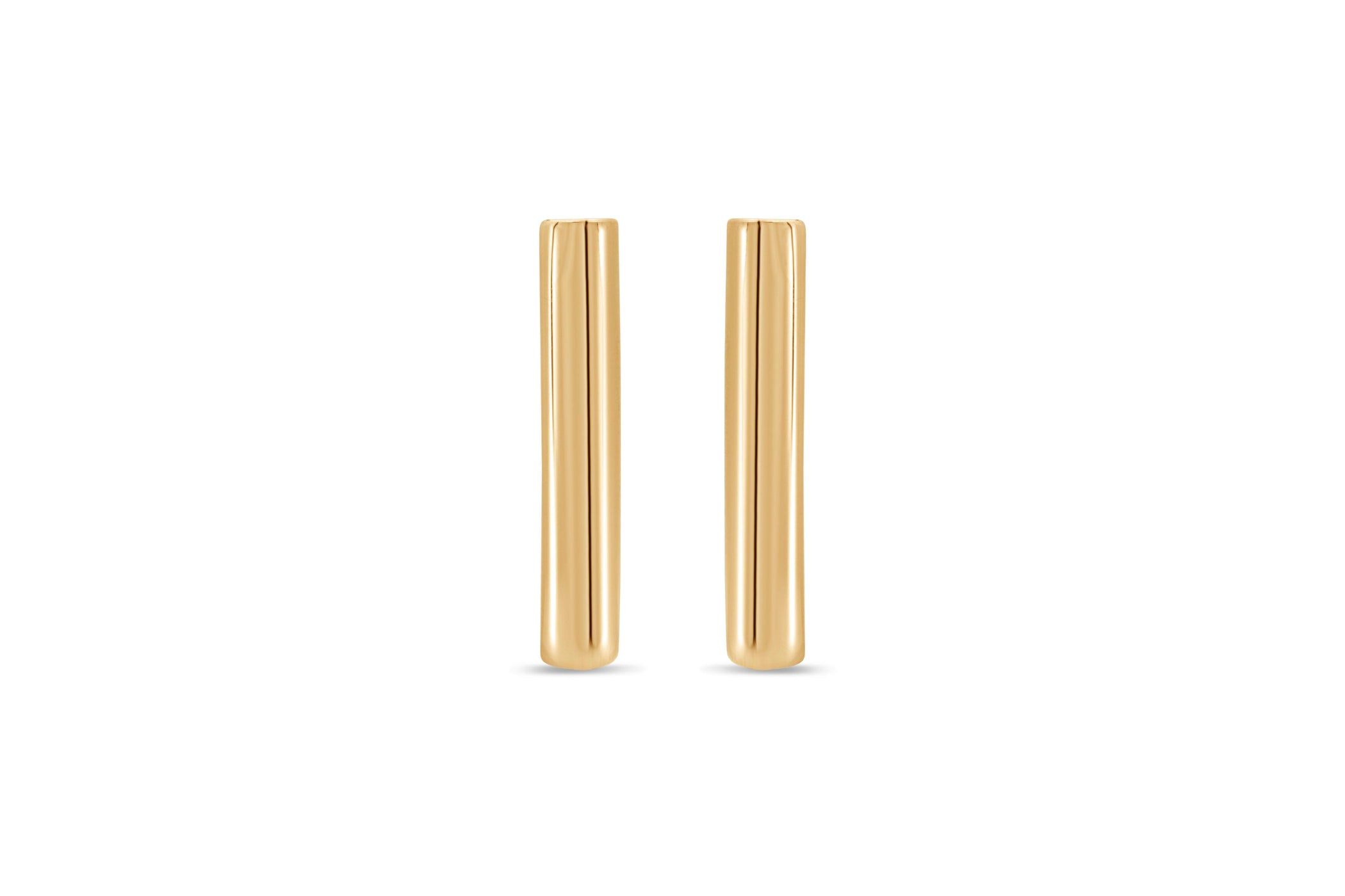 10KT Yellow Gold Bar Stud Earrings — Bogart's Jewellers