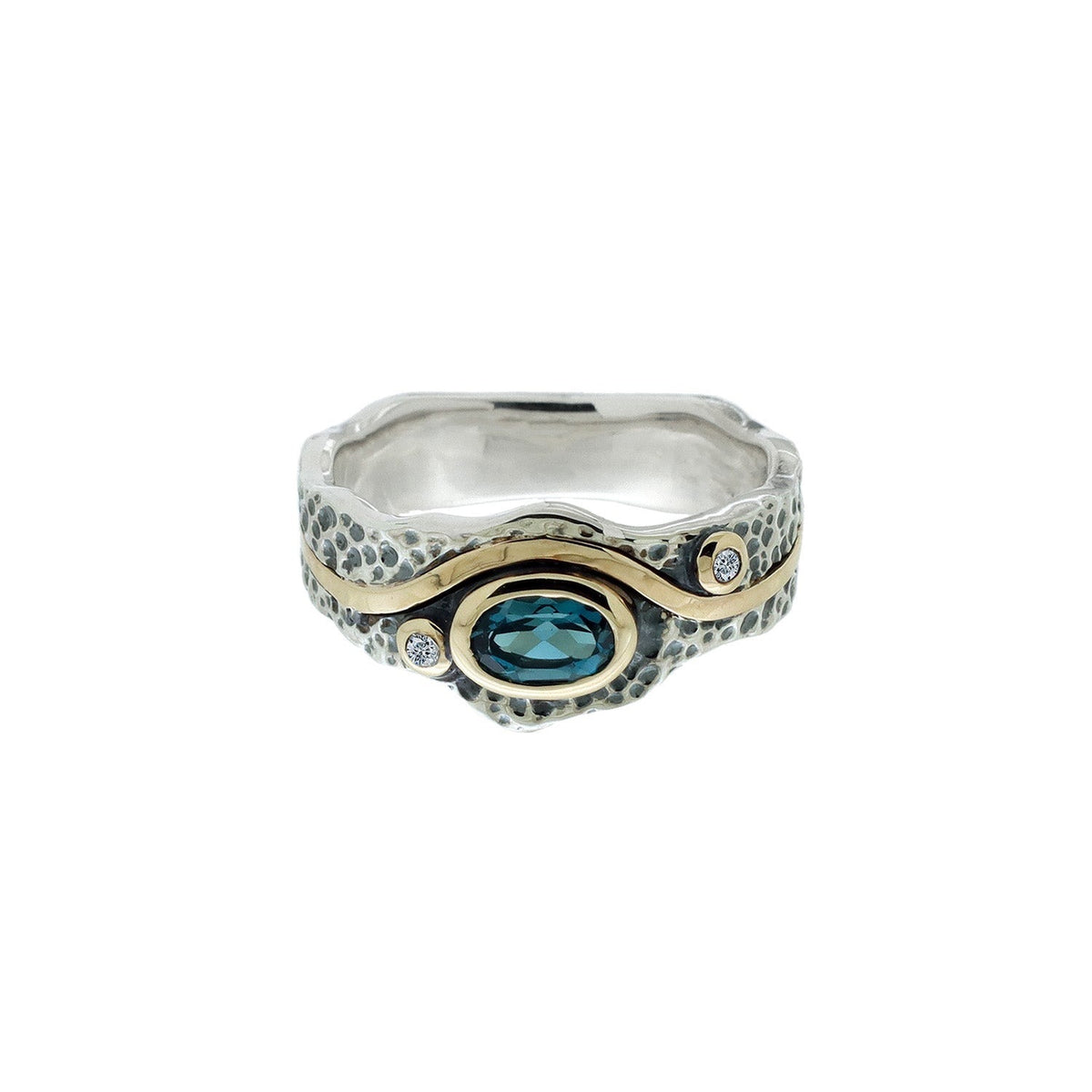 Keith Jack Sterling Silver Oval Rocks & River Ring — Bogart's Jewellers