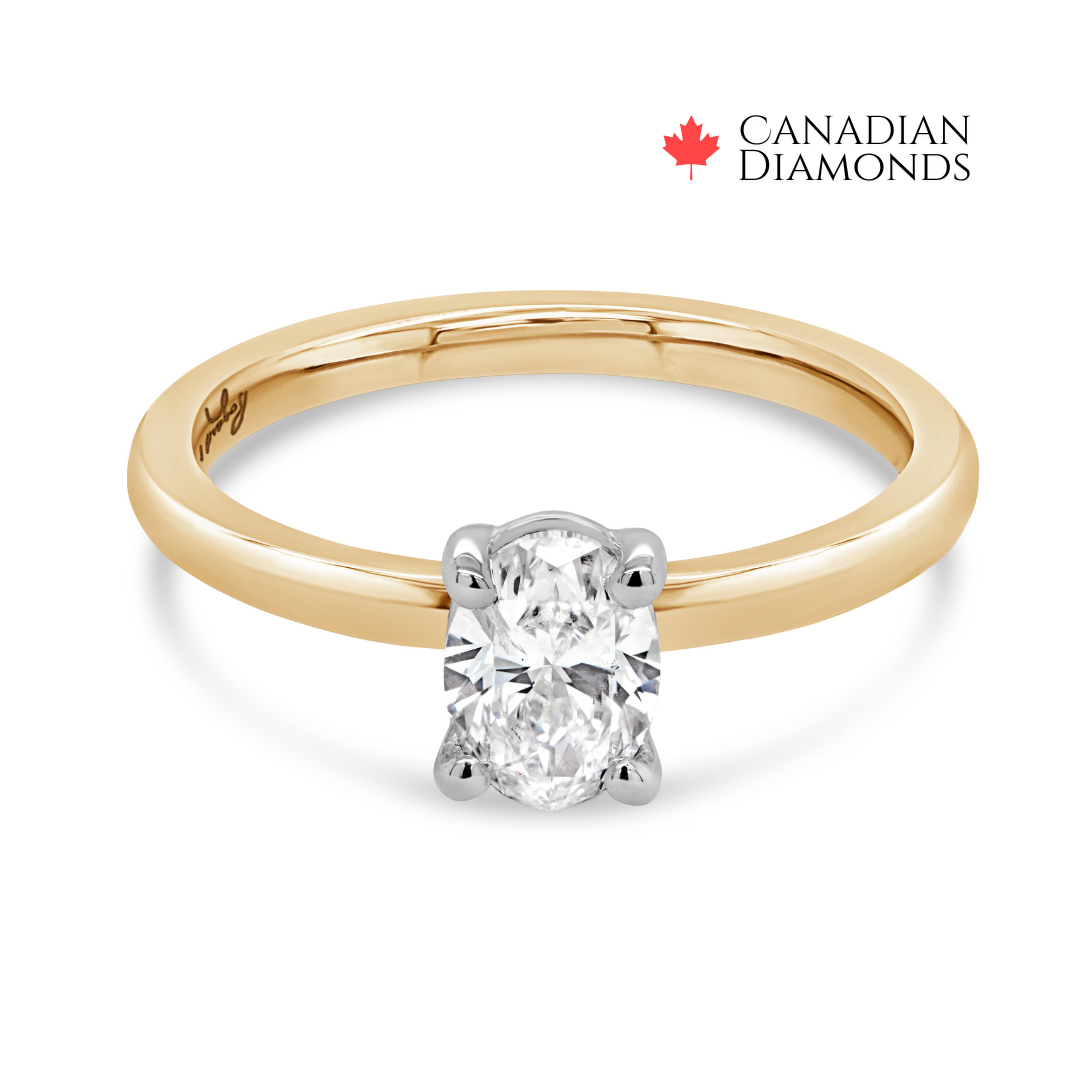 0.70CT Oval Solitaire Ring: Yellow Gold — Bogart's Jewellers
