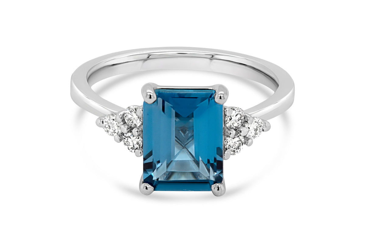 London Blue Topaz & Diamond Fashion Ring — Bogart's Jewellers
