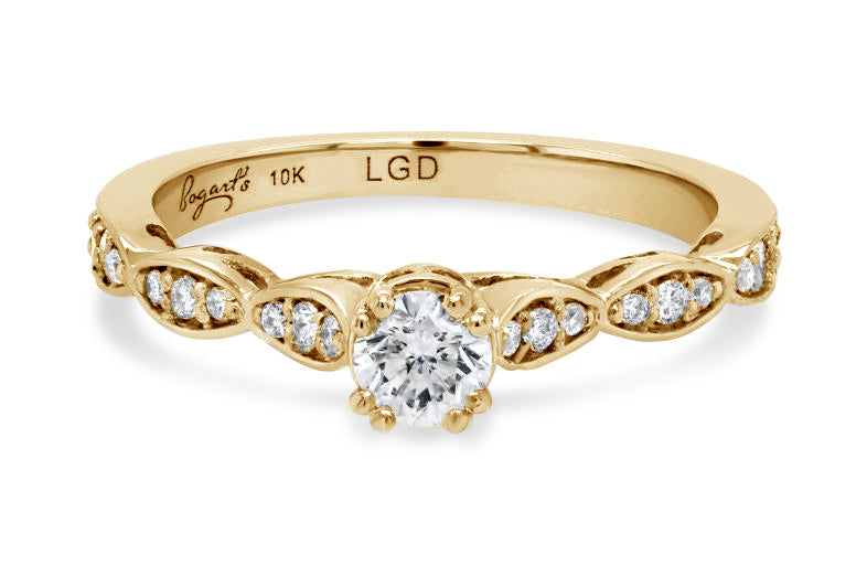 0.40CTW Lab Grown Round Diamond Engagement Ring — Bogart's Jewellers